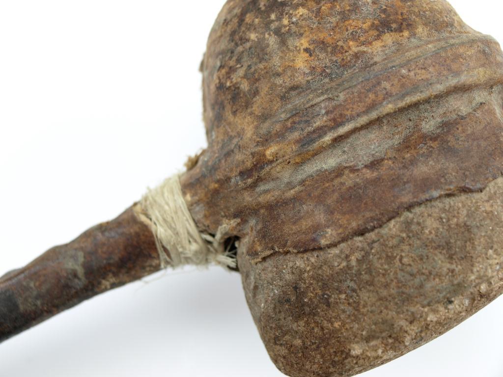 Early rawhide wrapped stone head hammer