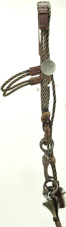 Early Braided Horsehair Bridle