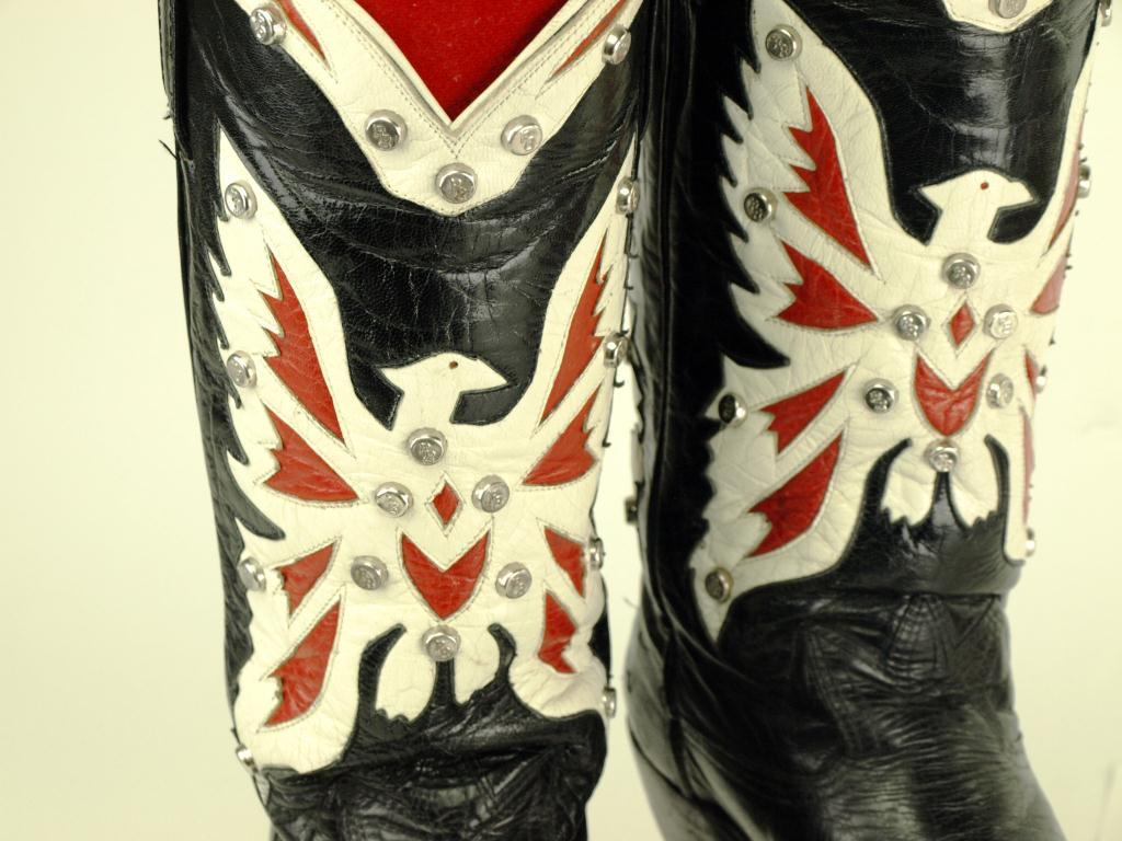 Famous Roy Rogers tacked eagle cowboy boots