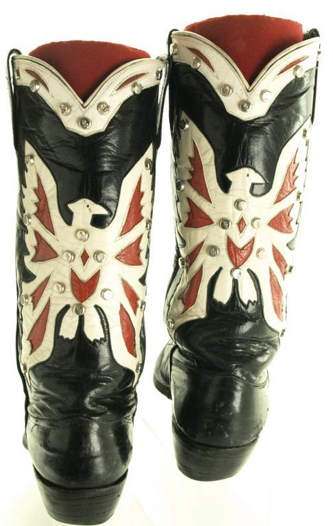 Famous Roy Rogers tacked eagle cowboy boots