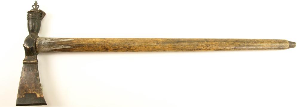 Brass head pipe tomahawk with steel blade