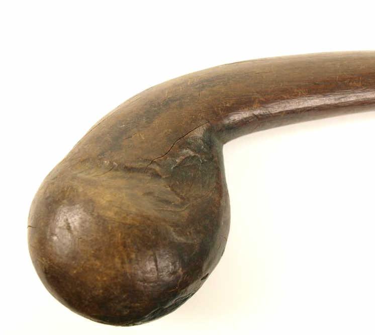 Carved wooden ball head War Club
