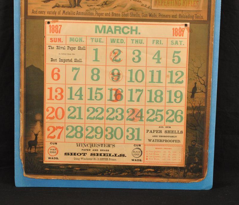 Very Rare 1887 Winchester Advertising Calendar