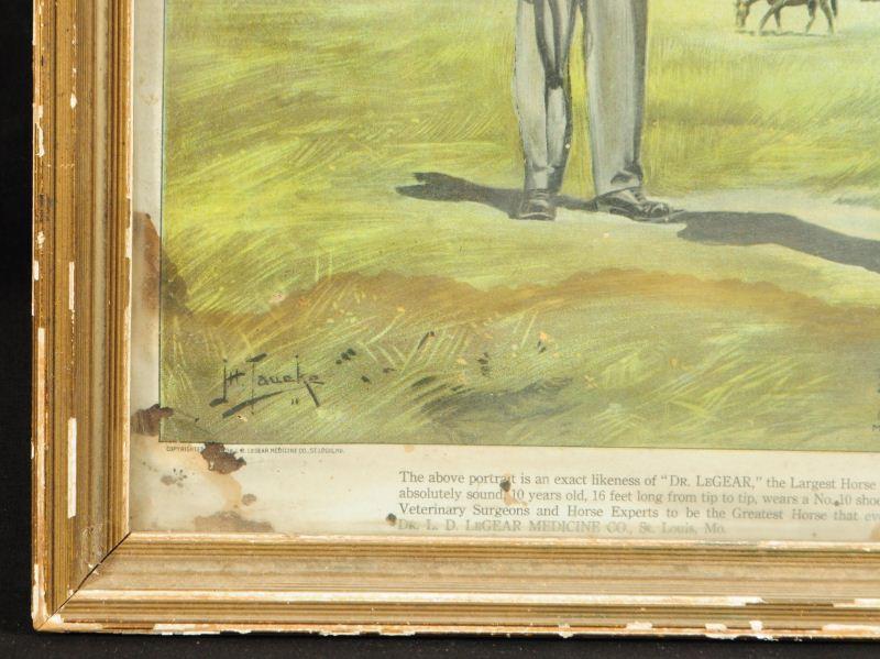 "Dr. LeGear" The Largest Horse in the World Ad P