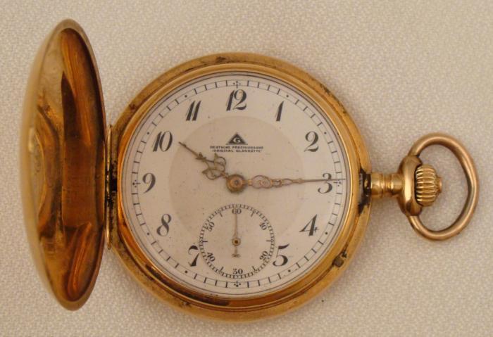 14K Gold Glashutte DUF Antique German Pocket Watch 1920