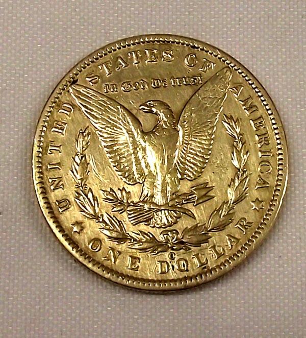 1890 Gold Toned Morgan Silver Dollar