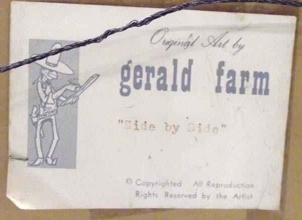 Original 1974 Gerald Farm Charcoal Painting