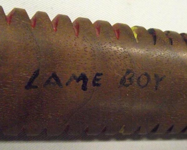 Native American Plains Indian Pipestone Pipe by artist Lame Boy