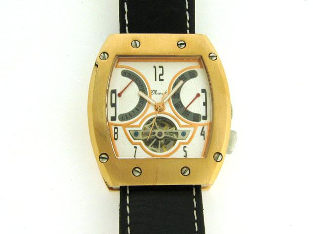 Marcel Drucker Men's 23-787R Rose Gold-Tone Stainless Steel Day and ...