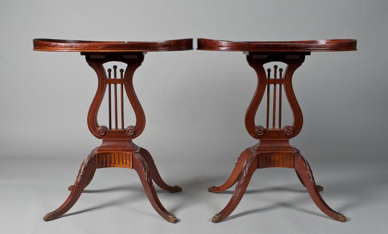 Pr. Of Mersman Harp & Lyre End Tables