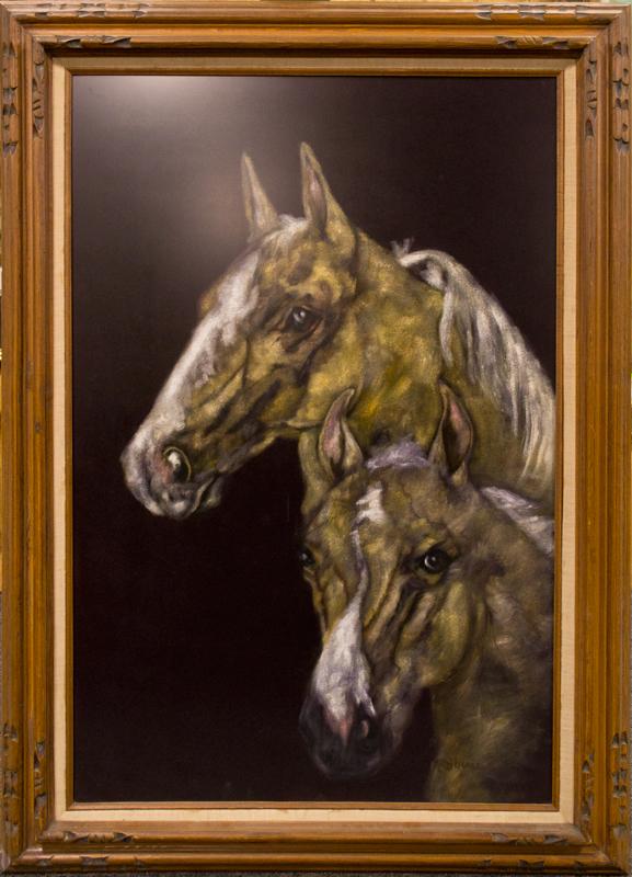 Mitzi Lucas, Oil Painting on Velvet