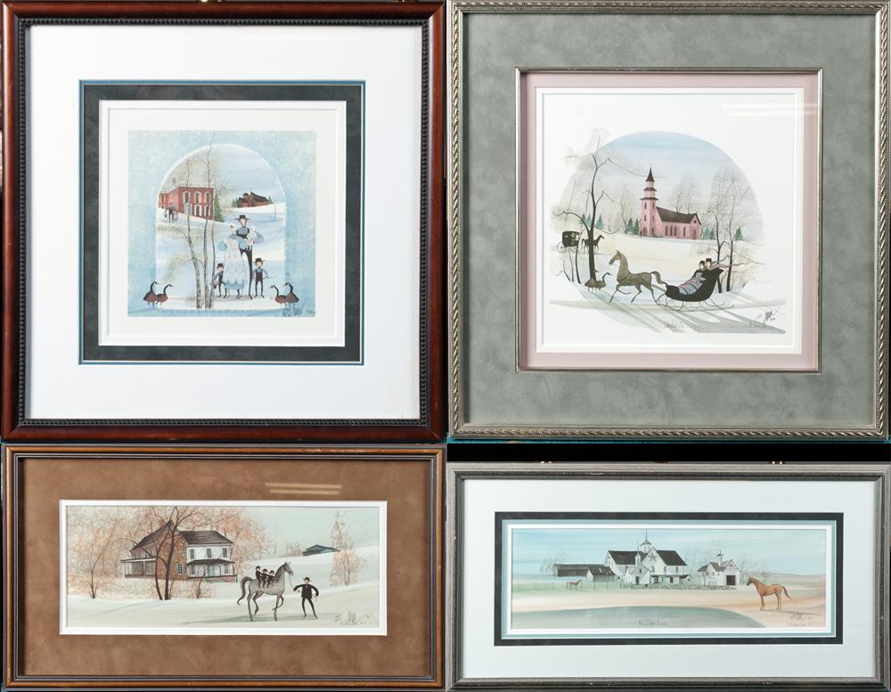 (4) Patricia Buckley Moss Signed Prints