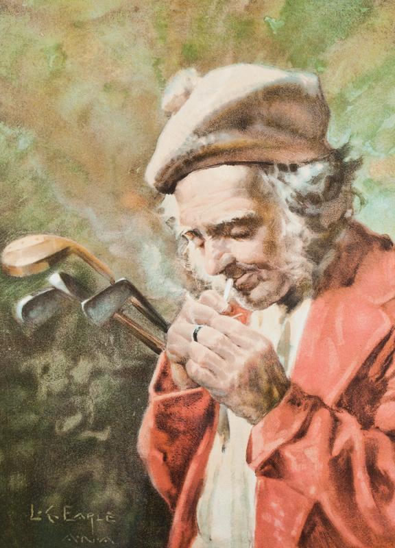 L.C. Earle, Framed Print of a Golfer