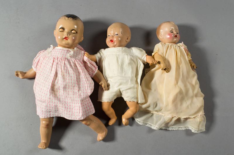 (3) Antique Composition Baby Dolls