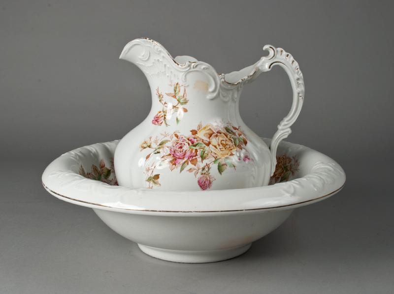 Antique Empire Ironstone Pitcher & Basin Antique Empire Ironstone Pitcher & Basin