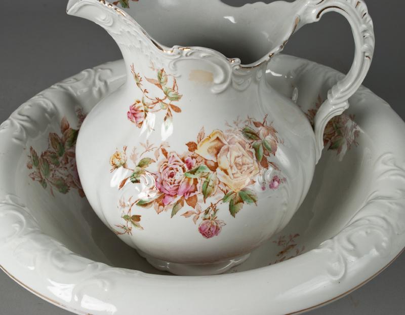 Antique Empire Ironstone Pitcher & Basin Antique Empire Ironstone Pitcher & Basin