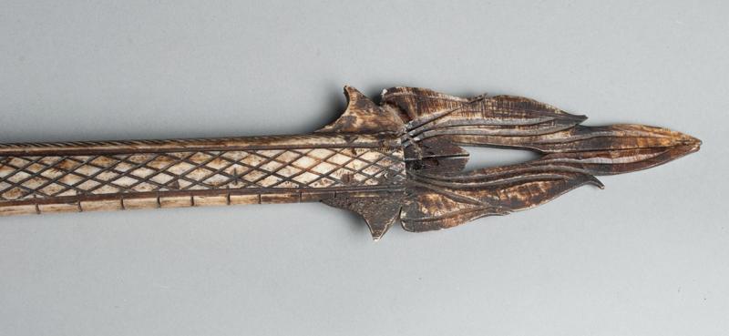Finely Carved Chinese Bone Dragon Fire Stick