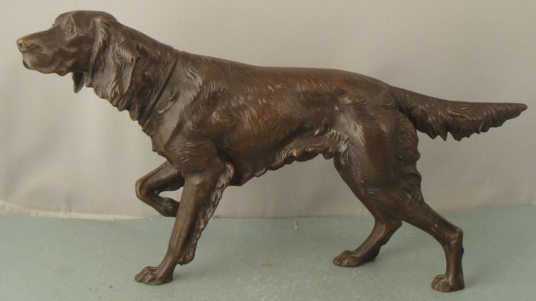 Jennings Brothers Metal Sculpture Setter Dog JB2591