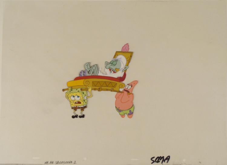 Spongebob Production This Isn't Fair Cel Original Art
