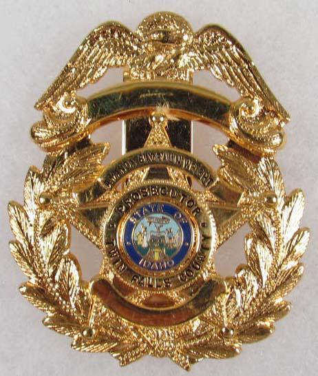 TWIN FALLS COUNTY IDAHO PROSECUTOR AMANDA BADRAUN WRIGHT POLICE LAW BADGE
