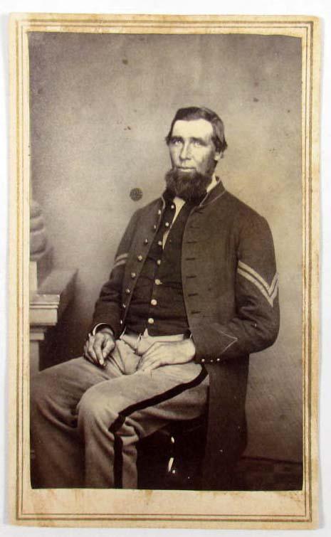 US CIVIL WAR CORPORAL SOLDIER CARTE DE VISITE PHOTO