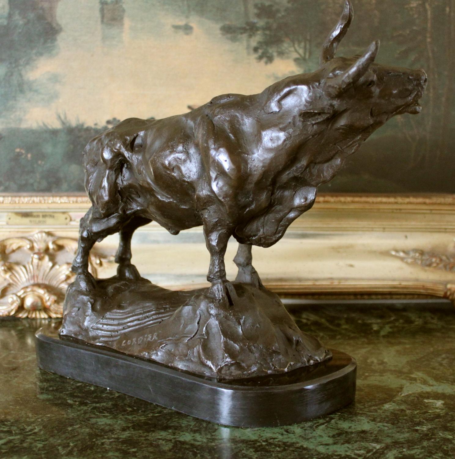 SM522 - Regal Bronze Sculpture Taurus Bull Fighter