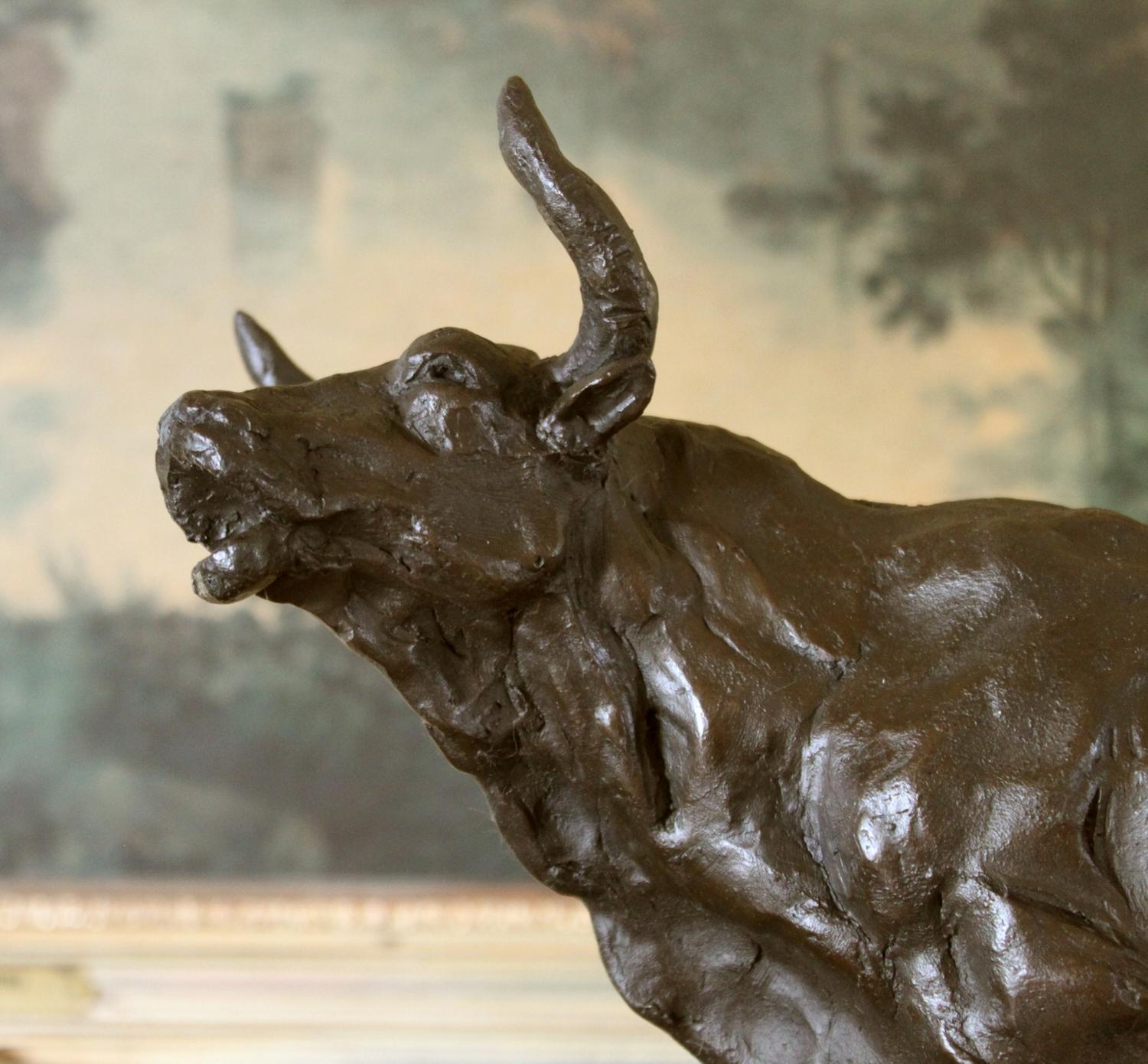 SM522 - Regal Bronze Sculpture Taurus Bull Fighter