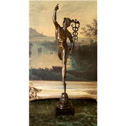 SM187 - Magnificent Bronze Sculpture Mercury & Caduceus