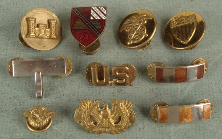 8 WWII U.S. MILITARY INSIGNIA