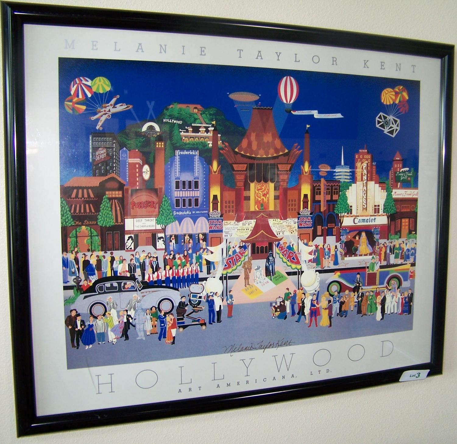 Melanie Taylor Kent Signed Hollywood Art Poster