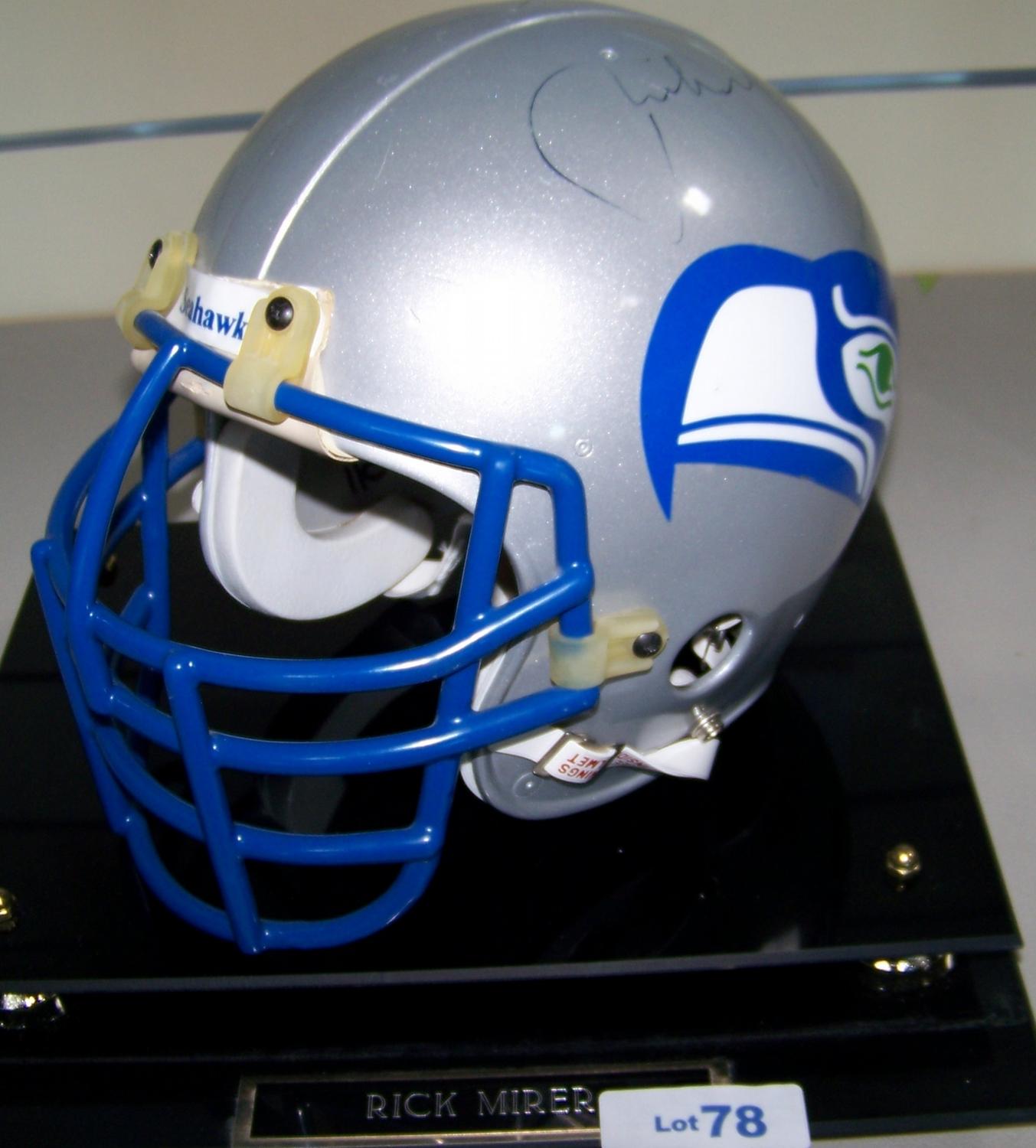 Rick Mirer Signed Seattle Seahawks Helmet.