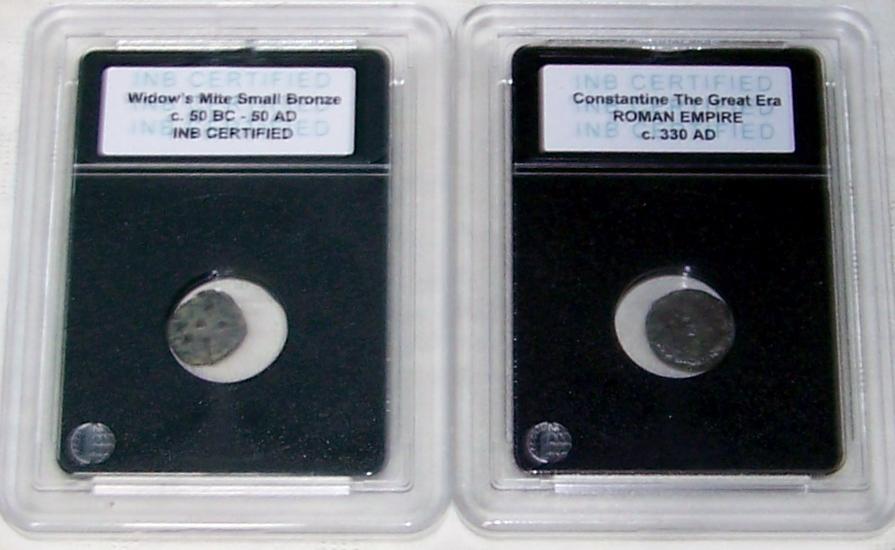 (2X The Bid) INB Certified Rare Roman Coins c.50 BC-50AD, and c.330AD