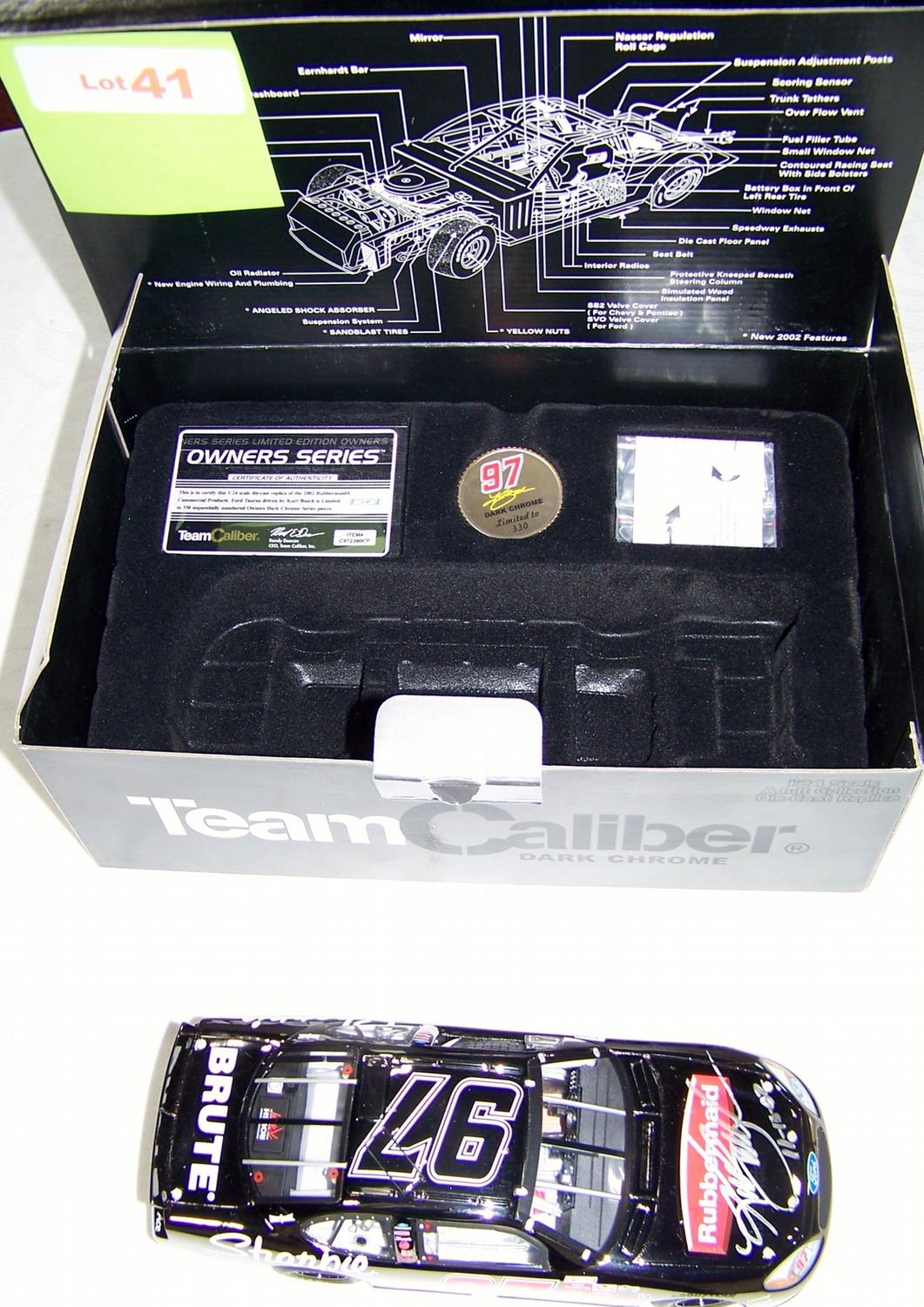 NASCAR SIGNED 1/24TH SCALE KURT BUSCH #97 2002 DARK CHROME LIMITED ...