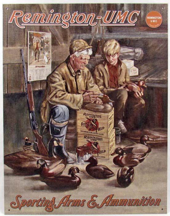 1084 - REMINGTON UMC METAL ADVERTISING SIGN - 12.5 X 16