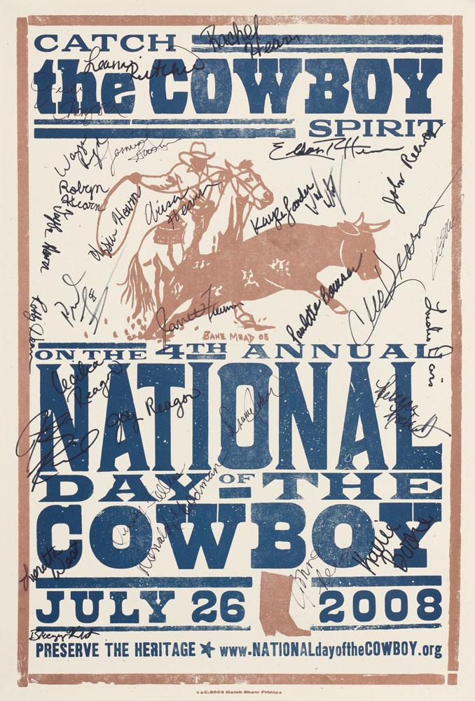 Lot of 3 Autographed Cowboy Posters to Benefit the National Day of the ...