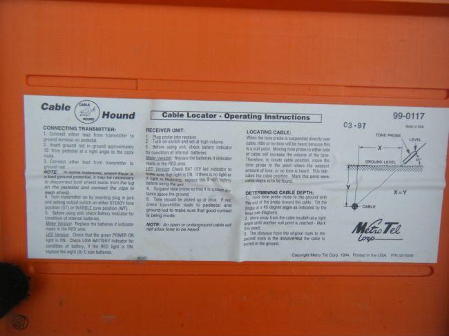 Cable Hound DSP Cable & Pipe Locator