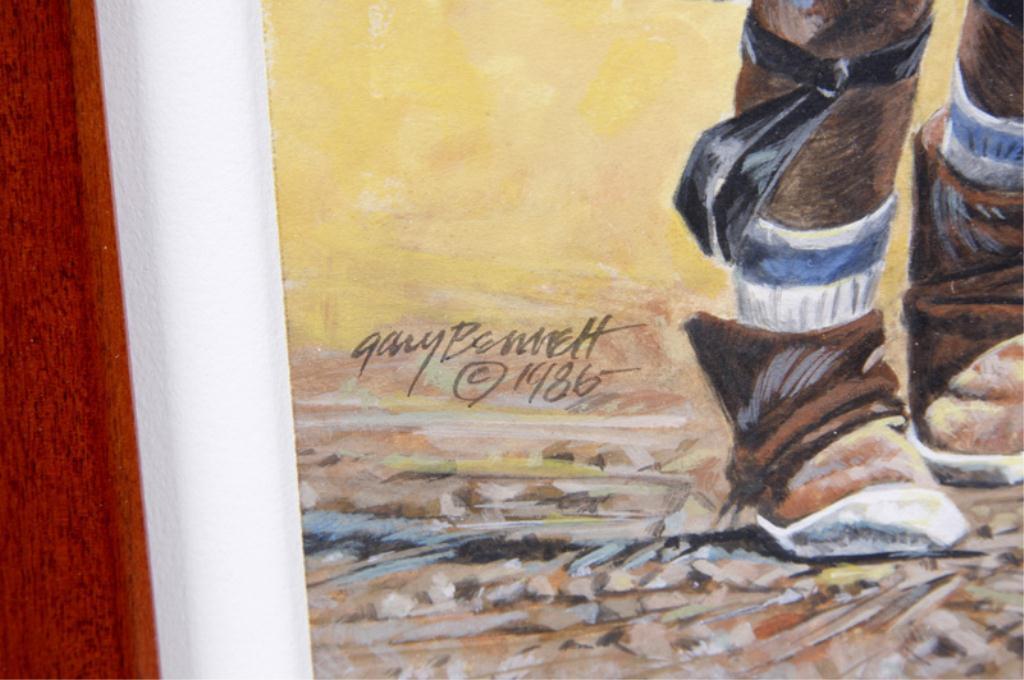Original Gouache on Board By noted Arizona artist Gary Bennett ...
