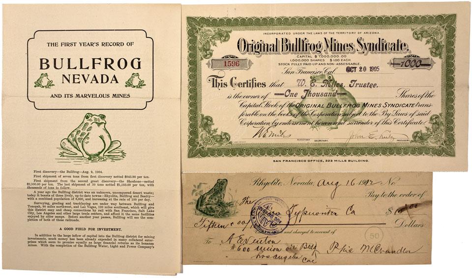 NV - Bullfrog,Nye County - 1905 - Original Bullfrog Mines Syndicate ...