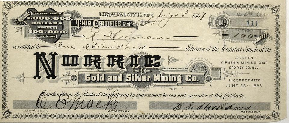 NV - Guanajuato,Guanajuato - 1887 - Norrie Gold and Silver Mining Co ...