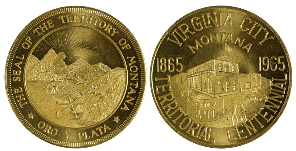 MT - Virginia City,Madison County - Territorial Centennial Token