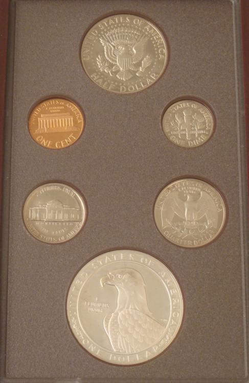 1983 US Mint Olympic Prestige Set w/Silver Dollar, COA