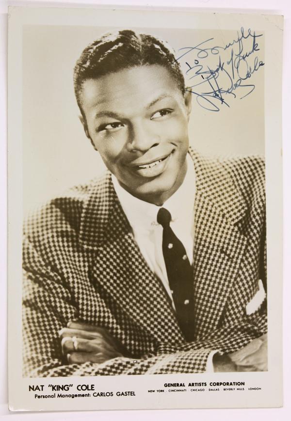 Nat ''King'' Cole autographed photo