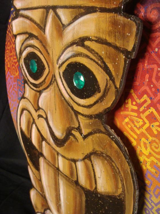 Duerrstein Original Tiki Statue Hand Painted Wall Art