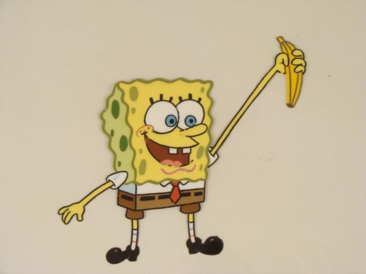 Original Power of a Banana Production Cel Spongebob Art