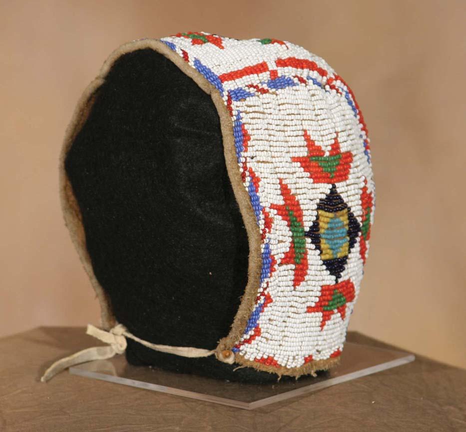 Sioux Beaded Baby Bonnet, Early 1900s