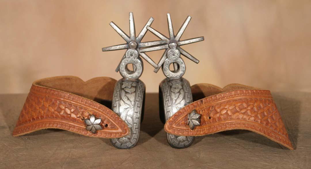 Silver Inlaid Mexican Spurs
