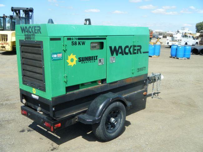 2005 Wacker G-70 MGT2S S/A Towable Generator