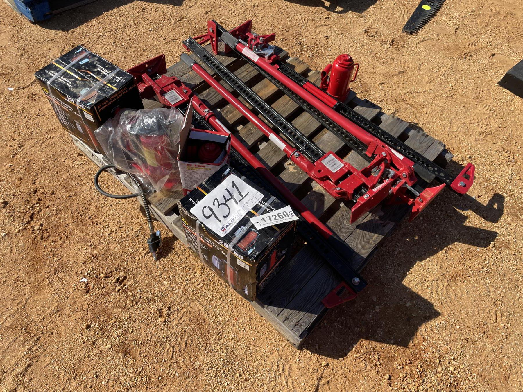 Farm Jacks 4 Ea, 20 Ton Air Manual Jacks 3 Ea, 12 Ton Hydraulic Jacks 2