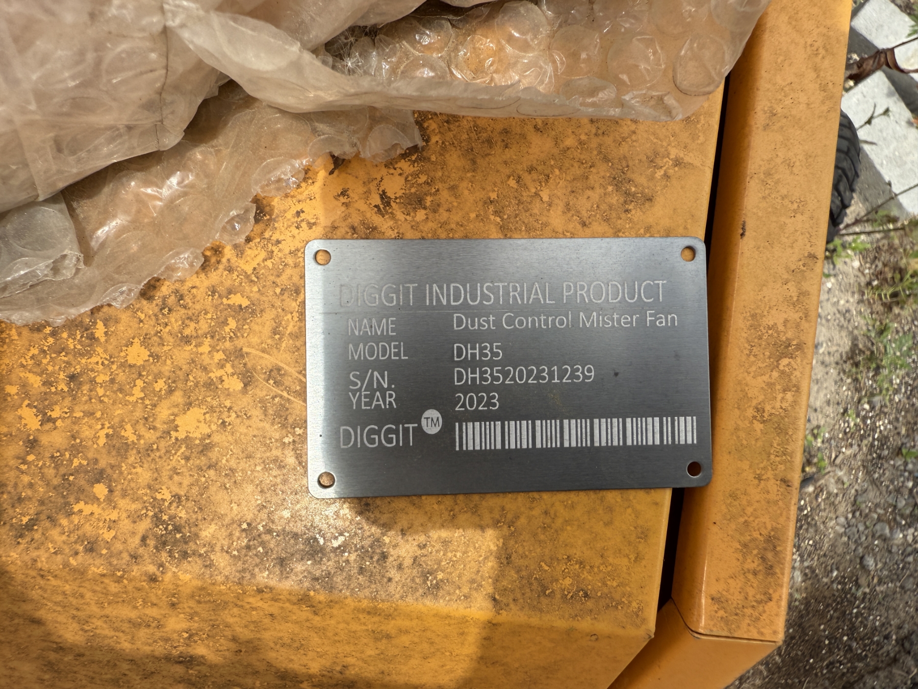 2023 DIGGIT DH35 DUST CONTROL MISTER FAN - J.M. Wood Auction Company, Inc.