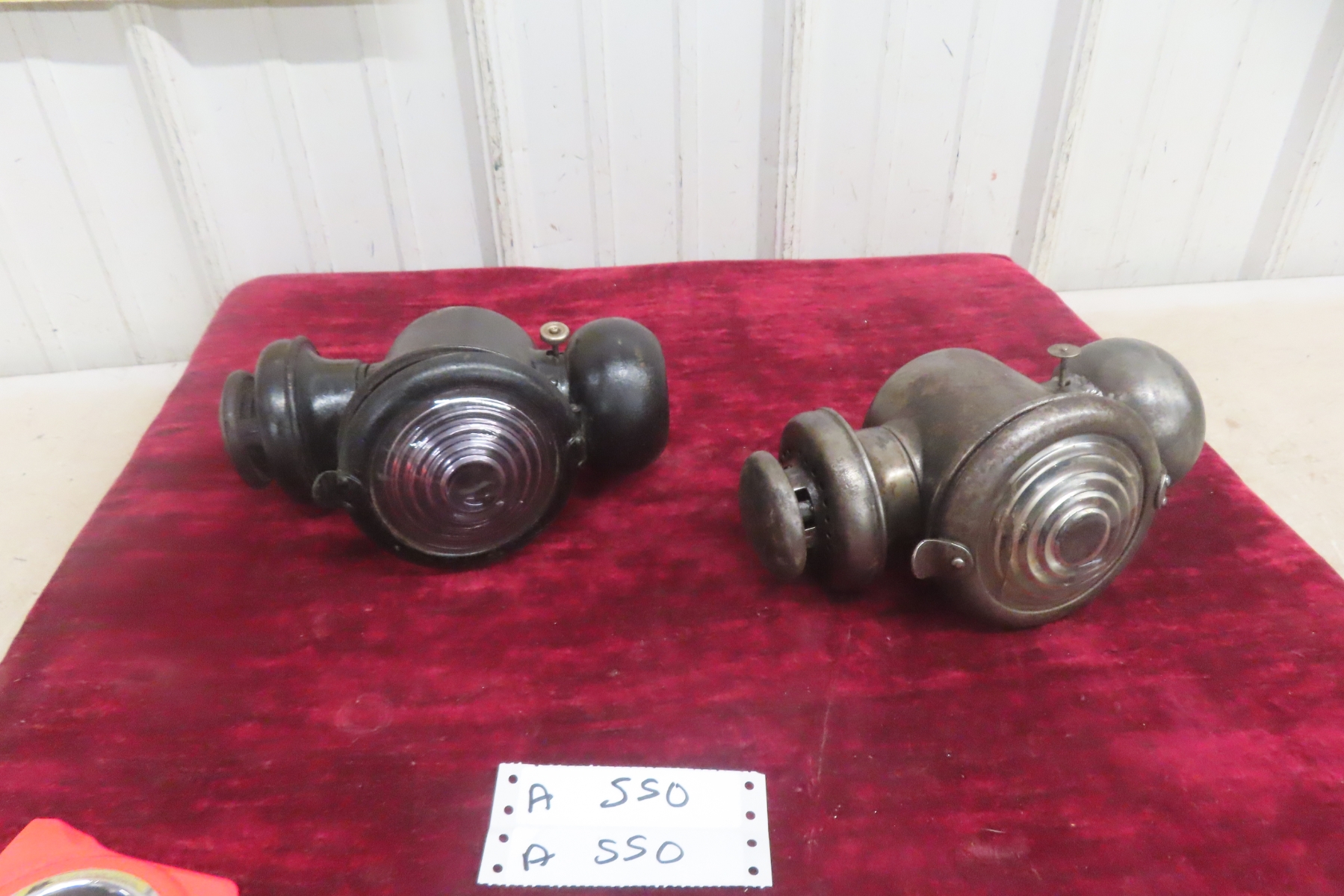 Two Vintage Model A Automobile Lights